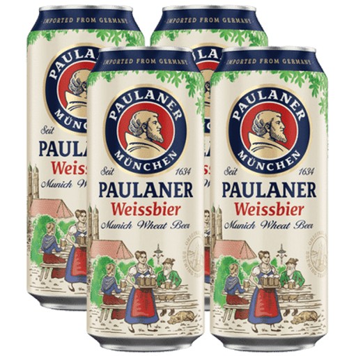 Paulaner Hefe Weissbier 4 x 500ml cans | Woodstock Liquors